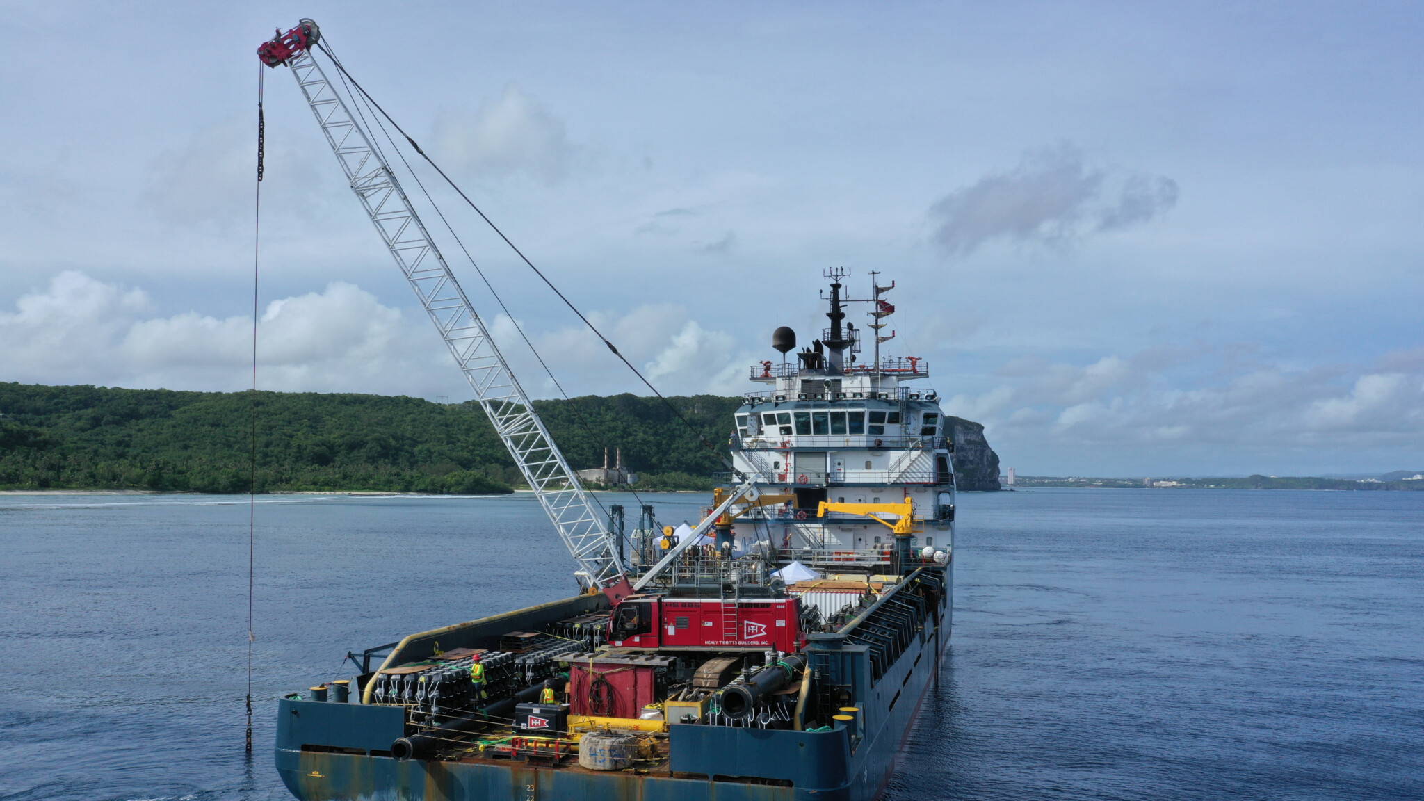 Tanguisson Beach Effluent Outfall Diffuser Installation - Weeks Marine